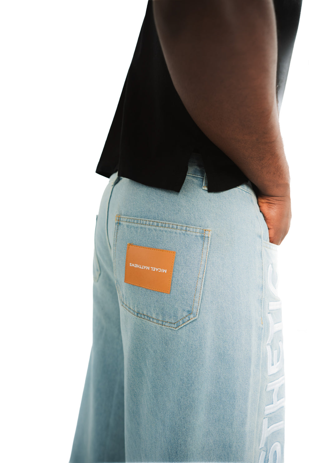 ⁠Blue ‘TIMELESS’ Braille Denim – MICAEL MATTHEWS